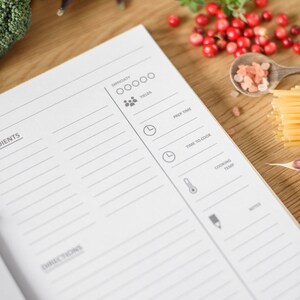 Recipe Book With Dividers Personalized Wooden Book Binder - Etsy