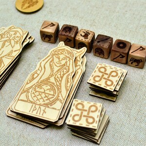 Orlog Viking Board Game 20х2 Gods, 6х2 Dice, 15х2 Tokens, 15/15х2 ...