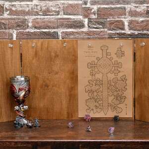 DM Book Screen 02. Wooden RPG GM Screen for Dnd. Pathfinder Screen ...