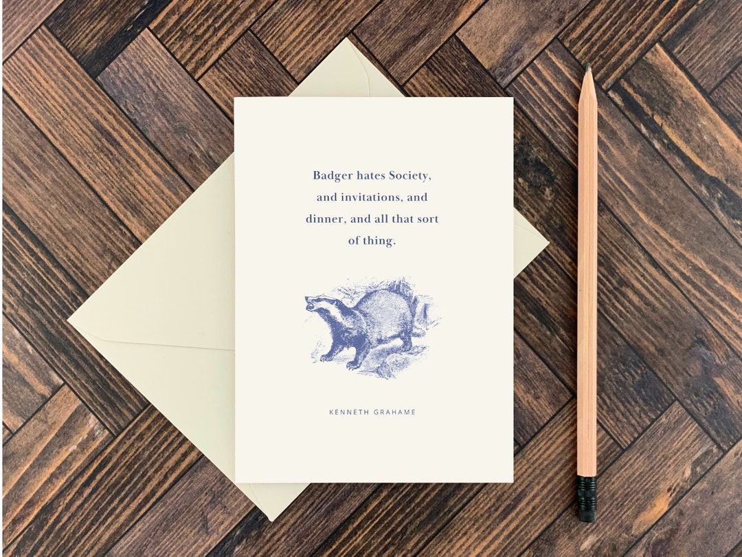 Funny Birthday Card for Introvert Friend, Wind in the Willows Quote ...