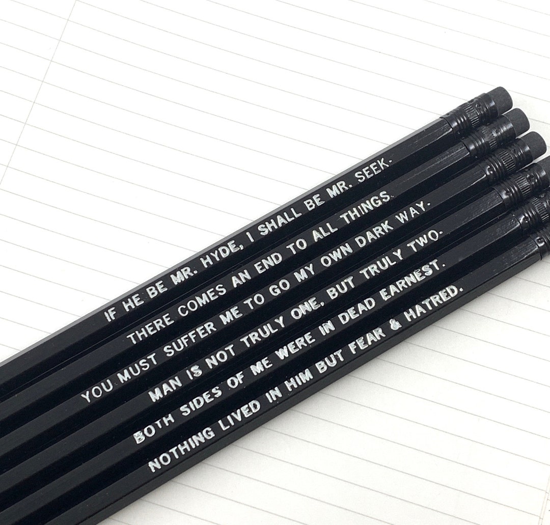 Jekyll and Hyde Gothic Pencil Set Robert Louis Stevenson - Etsy