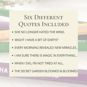 The Secret Garden Quote Pencils, Frances Hodgson Burnett Literary ...