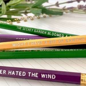 The Secret Garden Quote Pencils, Frances Hodgson Burnett Literary ...