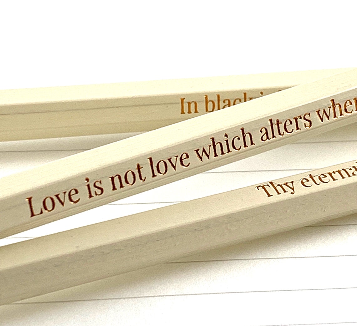 Shakespeare Quotes Romantic Pencil Set for Valentines Day Gift | Etsy