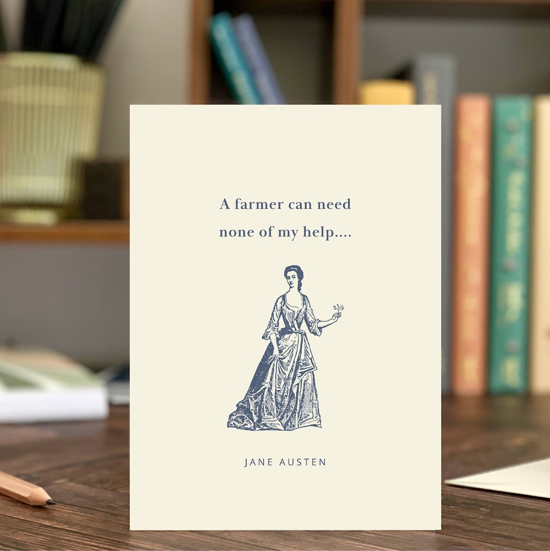 Jane Austen Funny Birthday Card for Friend With Book Quote From Emma - Etsy