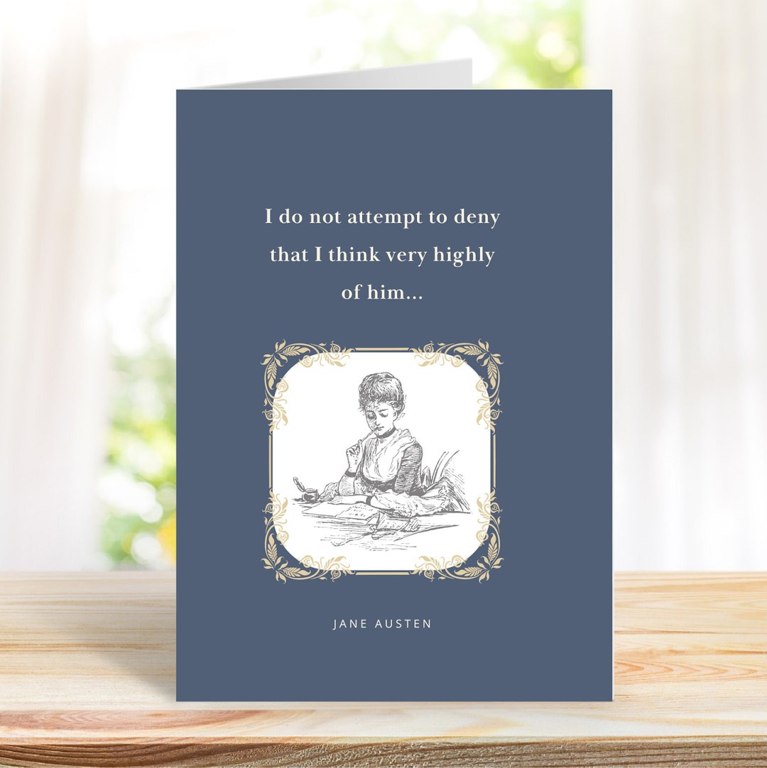 Funny Jane Austen Card With Sense and Sensibility Elinor Quote, I Do ...