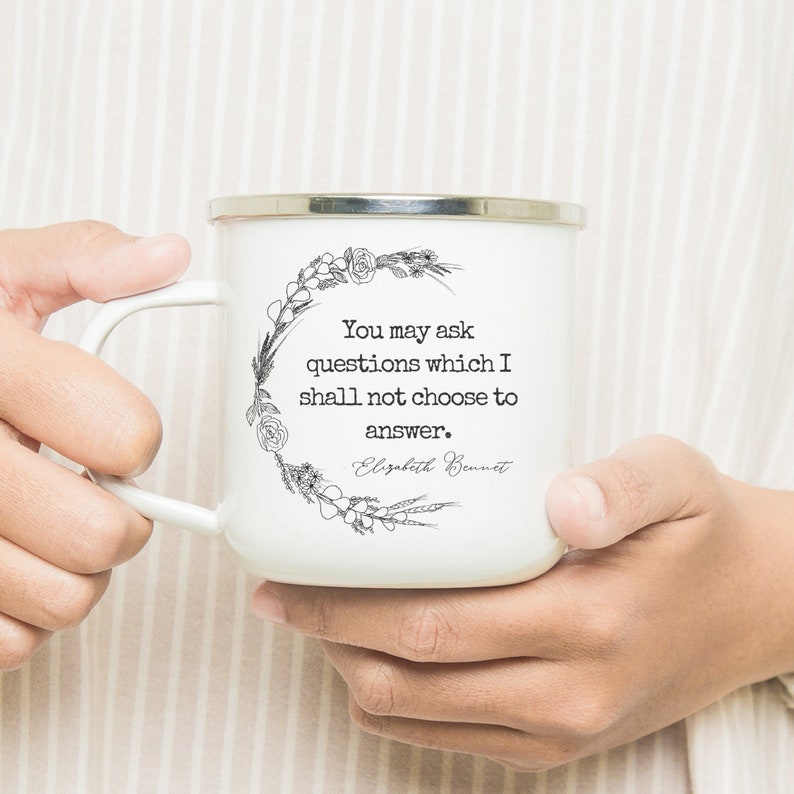 Jane Austen Mug With Pride and Prejudice Elizabeth Bennet | Etsy