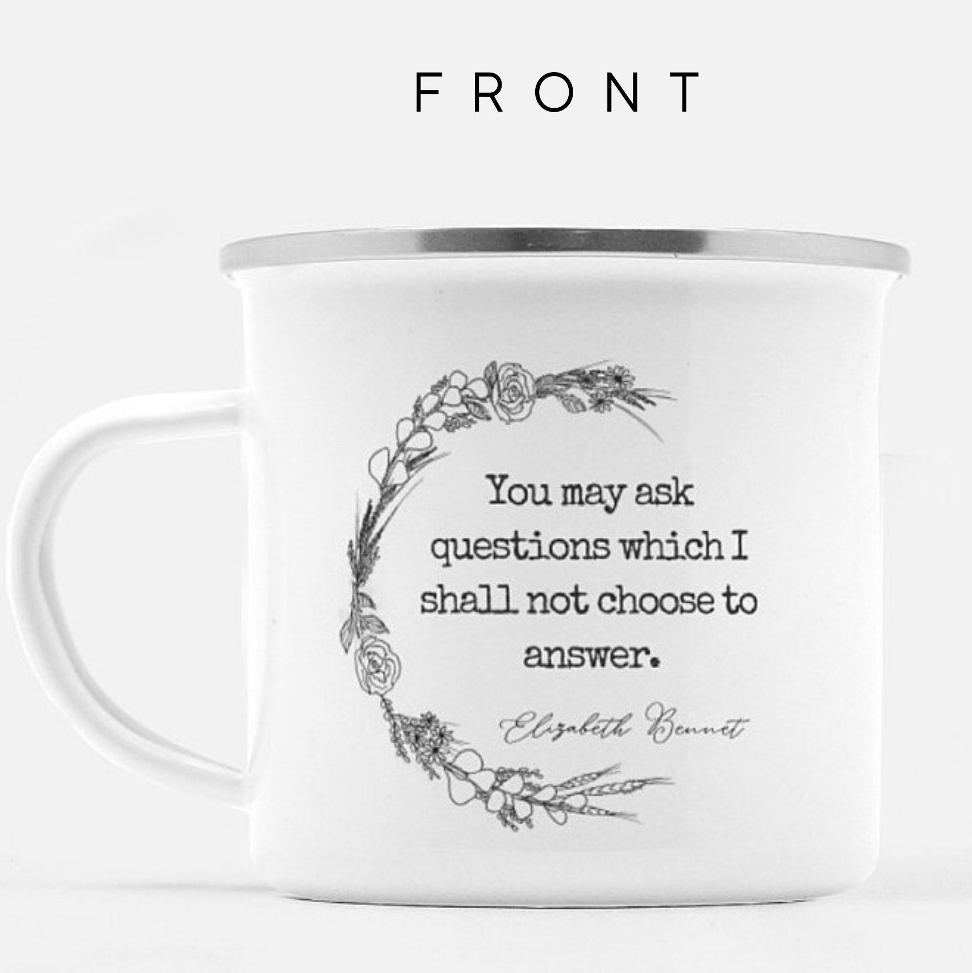 Jane Austen Mug With Pride and Prejudice Elizabeth Bennet - Etsy