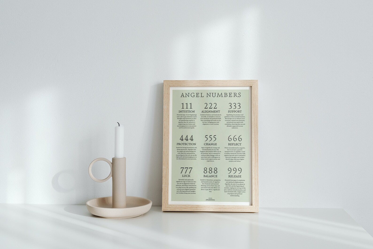 Angel Numbers Sage Poster, Aesthetic Decor, Printable Wall Art Sage ...