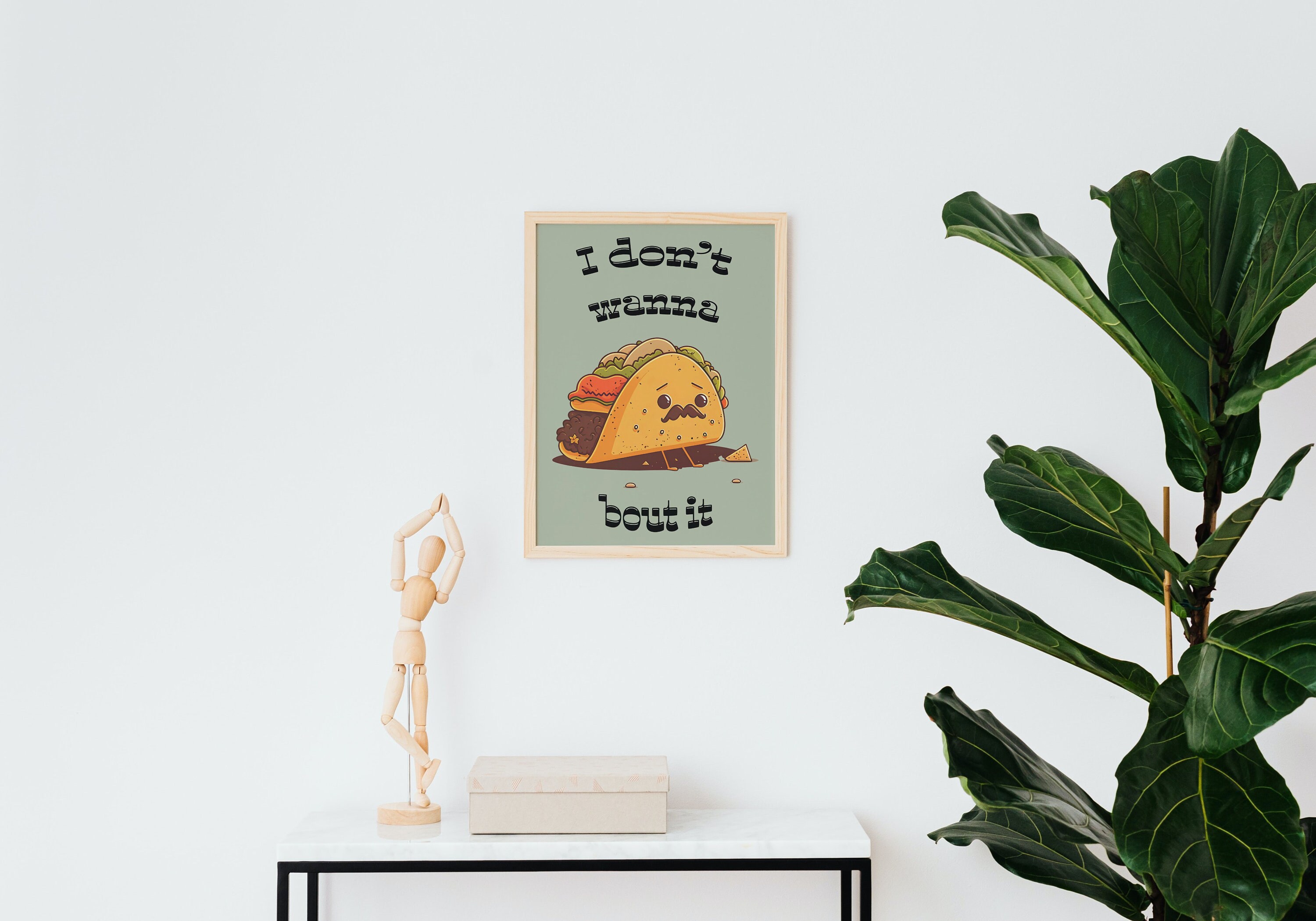 Aesthetic Taco Decor, Kitchen Print, Printable Wall Art, Sage Green ...