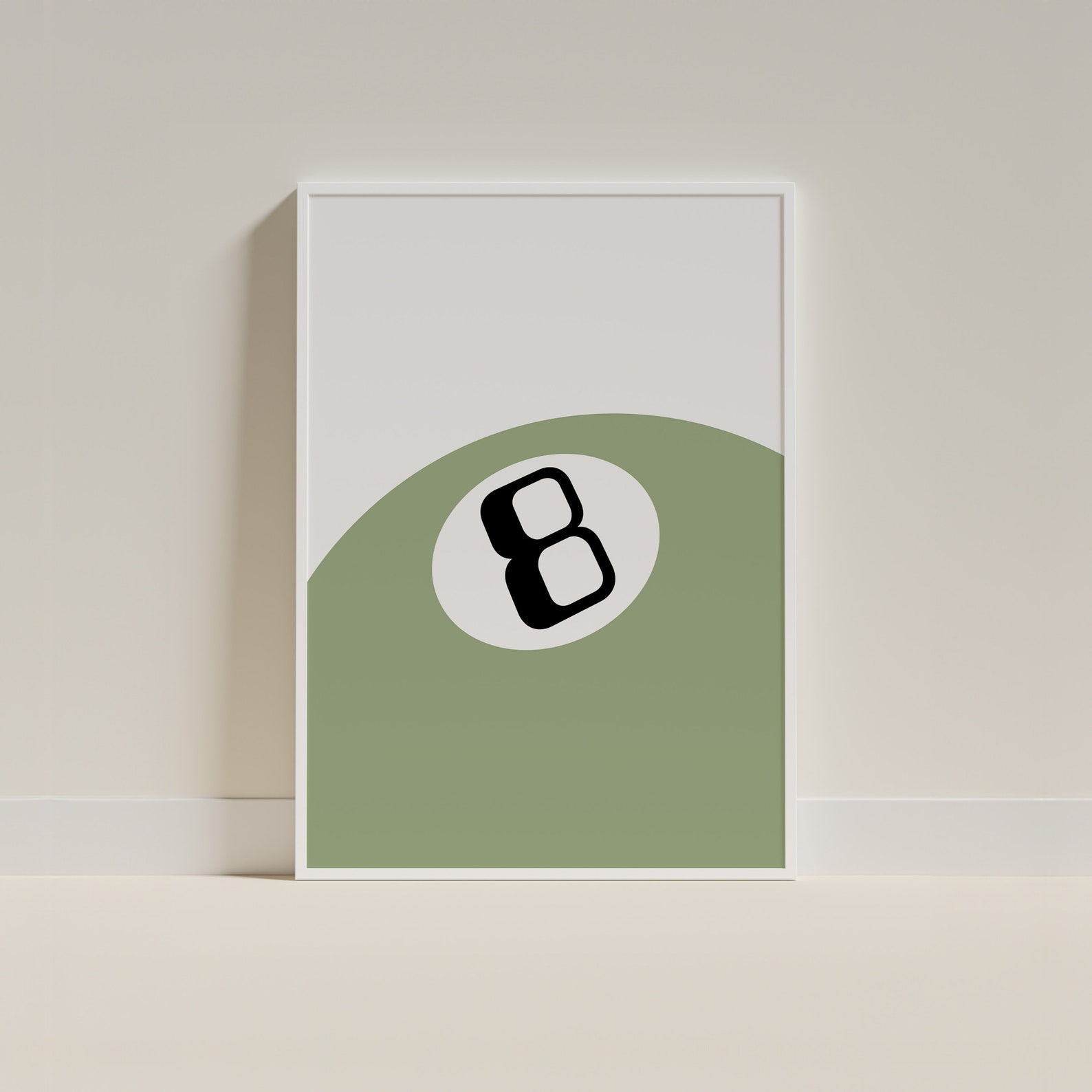 Vintage Pool Ball Print, Minimalist Wall Art Decor, Trendy Retro Bar ...