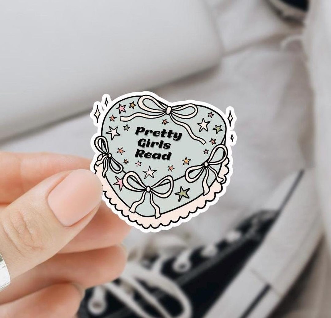 Pretty Girl Read Sticker: Cake Design Holographic Decal - Etsy