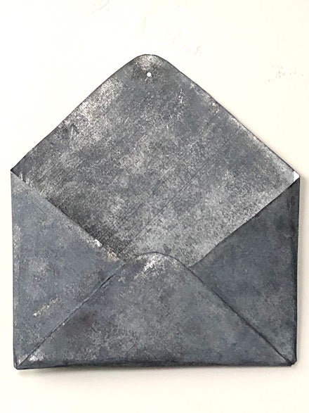 LARGE Galvanized Metal Envelope | Etsy