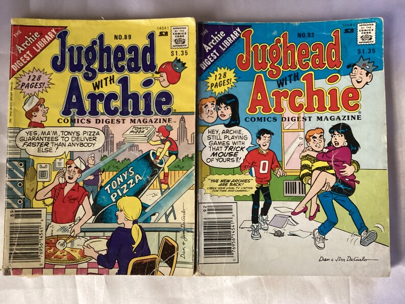 Archie, Jughead, Betty, Veronica- Vintage Comic Book Digests-previously ...