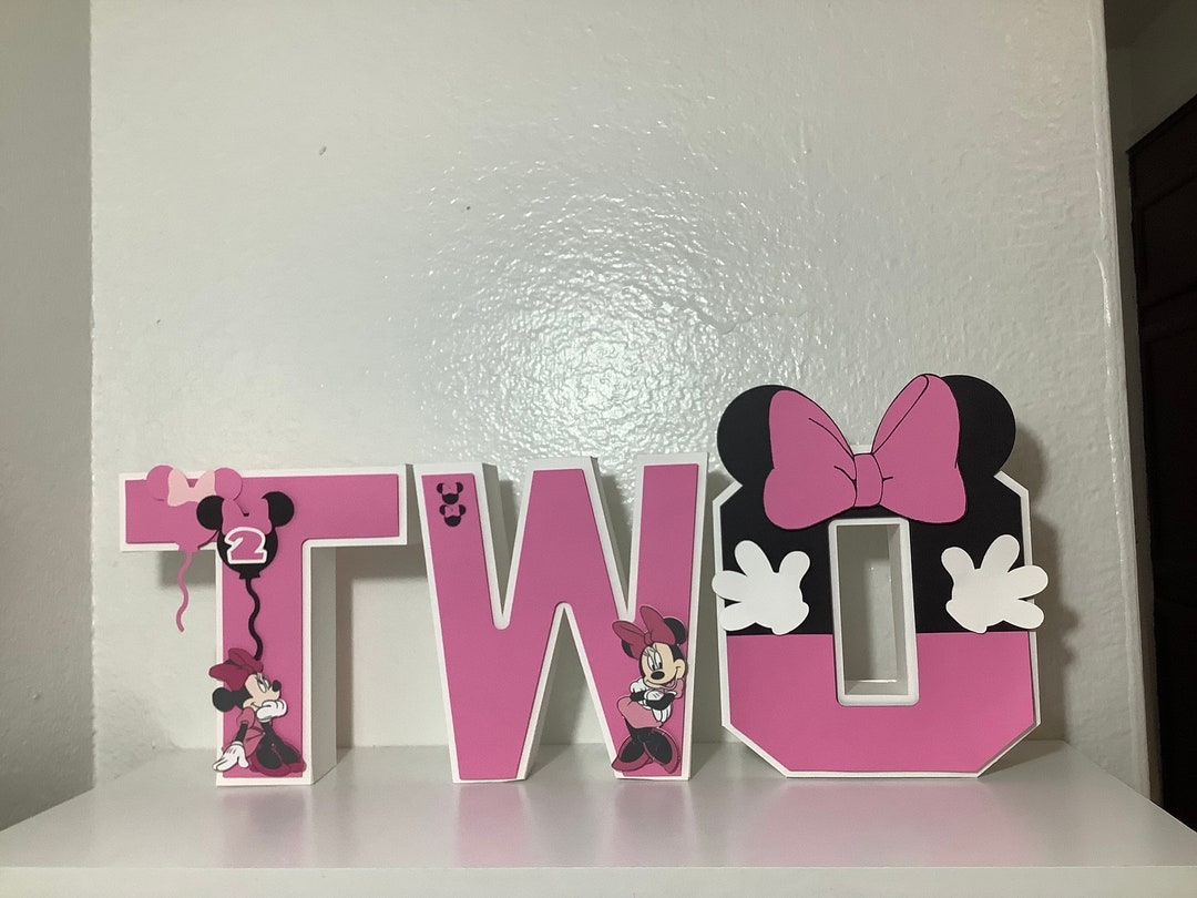 Letras 3D de Minnie Mouse / Letras 3D de Minnie Mouse - Etsy España