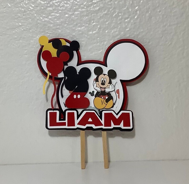 Mickey Mouse Cake Topper/ Adorno De Pastel De Mickey Mouse - Etsy