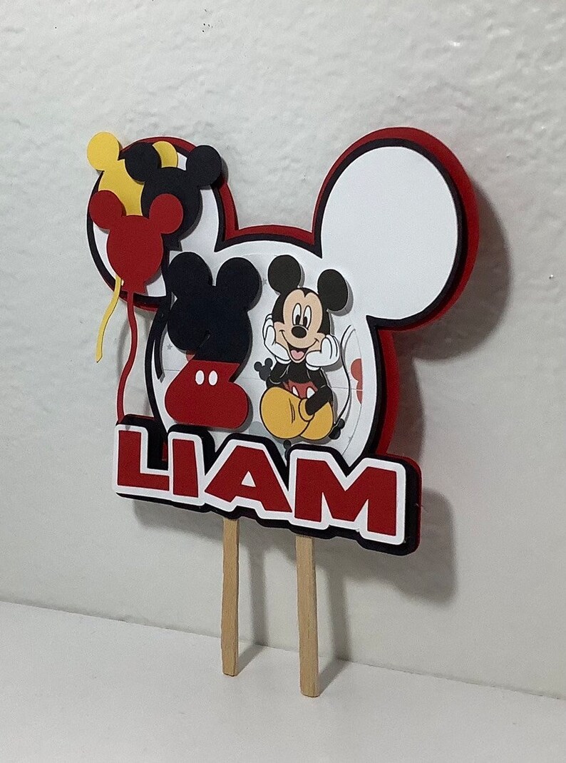 Mickey Mouse Cake Topper/ Adorno De Pastel De Mickey Mouse - Etsy