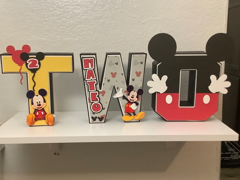 Mickey Mouse 3D Letters/ Letras 3D Mickey Mouse - Etsy Australia