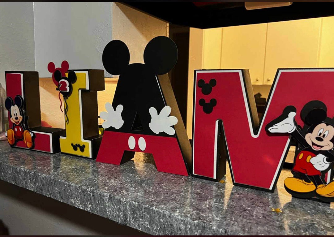 Letras 3D de Mickey Mouse / Letras 3D Mickey mouse - Etsy México