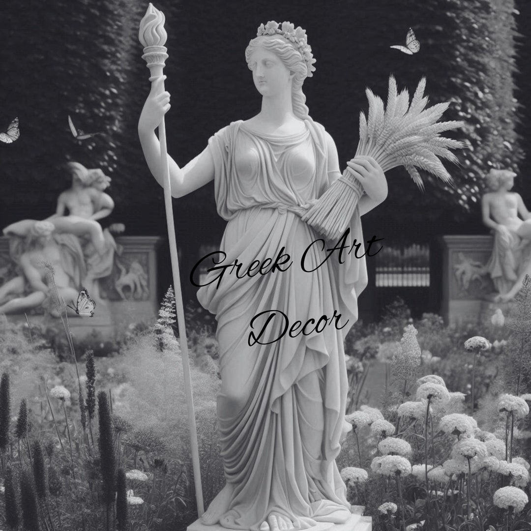 Demeter Statue Print, Ancient Greek Gods,demeter,greek Mythology Decor ...