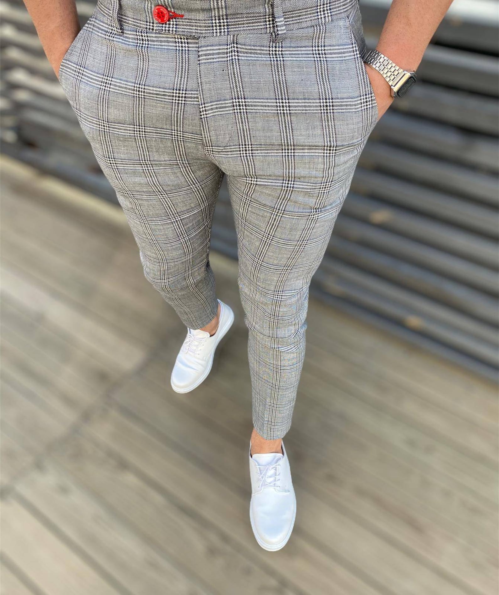 Plaid Men Fancy Pants, Shipping From TEXAS. Gentlemen Pants, Tartan ...