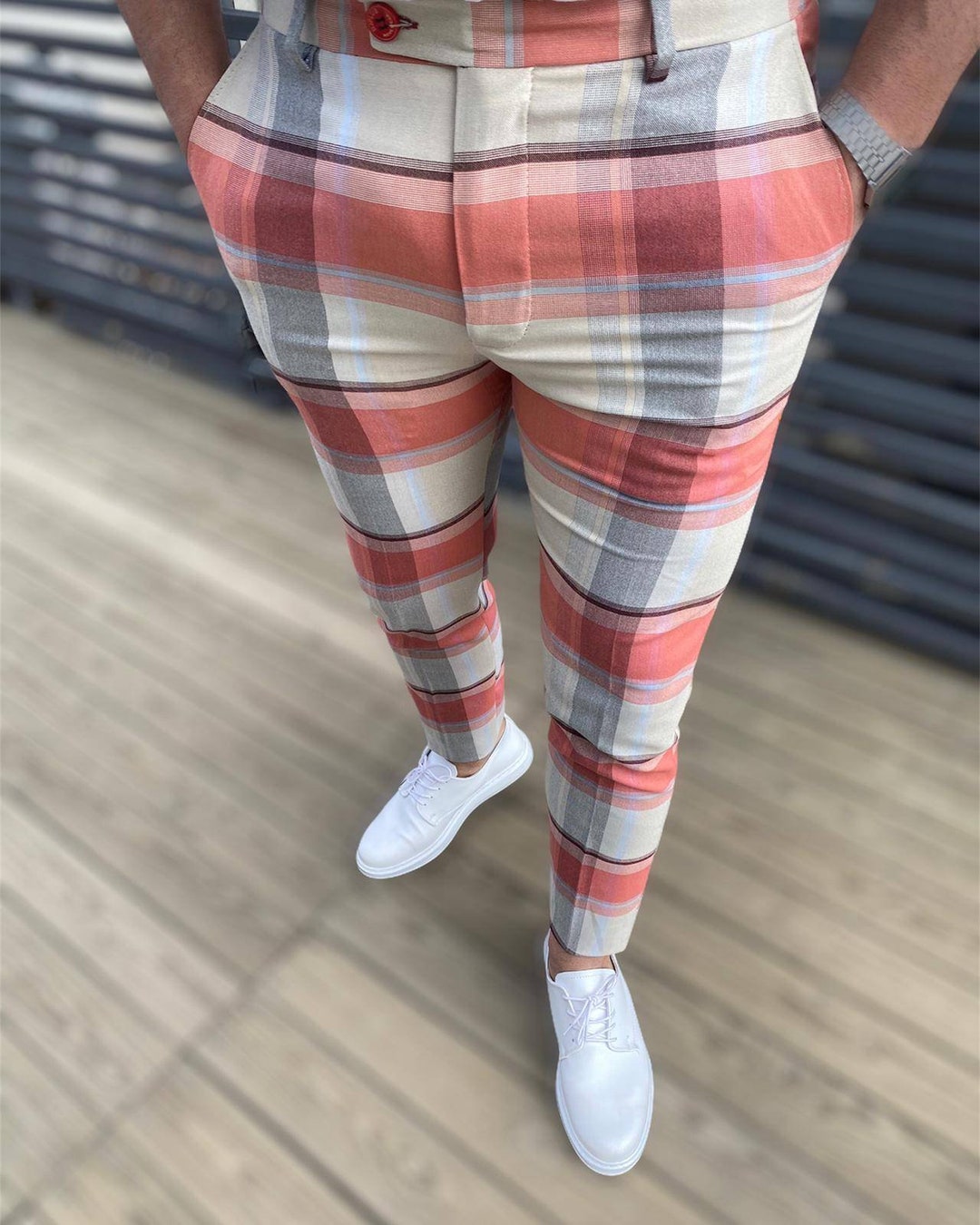 Men Fancy Pants, Shipping From TEXAS. Gentlemen Pants, Tartan Pants ...