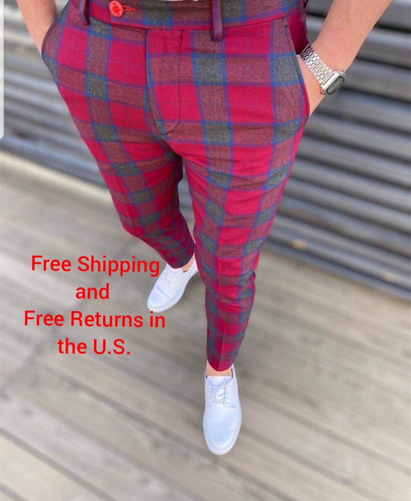 Men Fancy Pants Shipping From TEXAS. Gentlemen Pants Tartan - Etsy