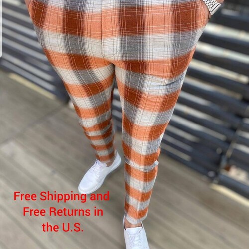 Men Fancy Pants Shipping From TEXAS. Gentlemen Pants Tartan - Etsy