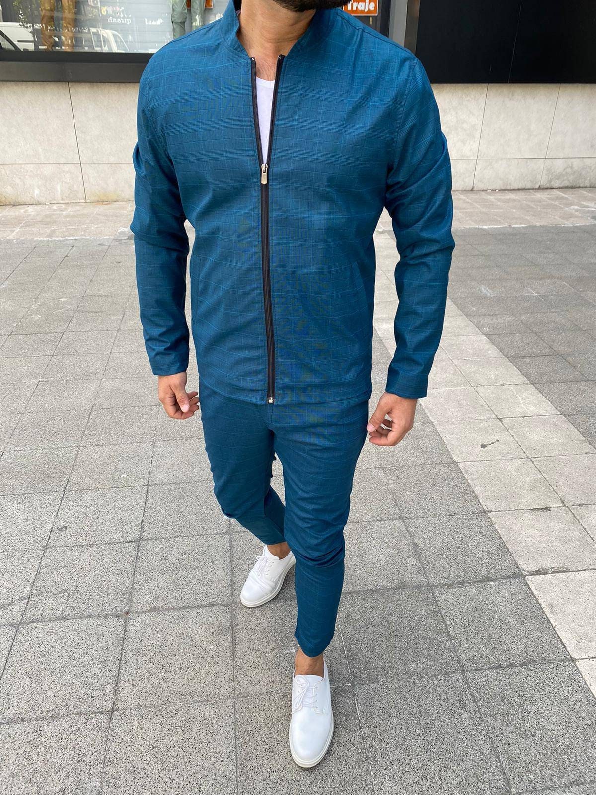 Men Tracking Walking Suit Shipping From TEXAS. Plaid - Etsy UK