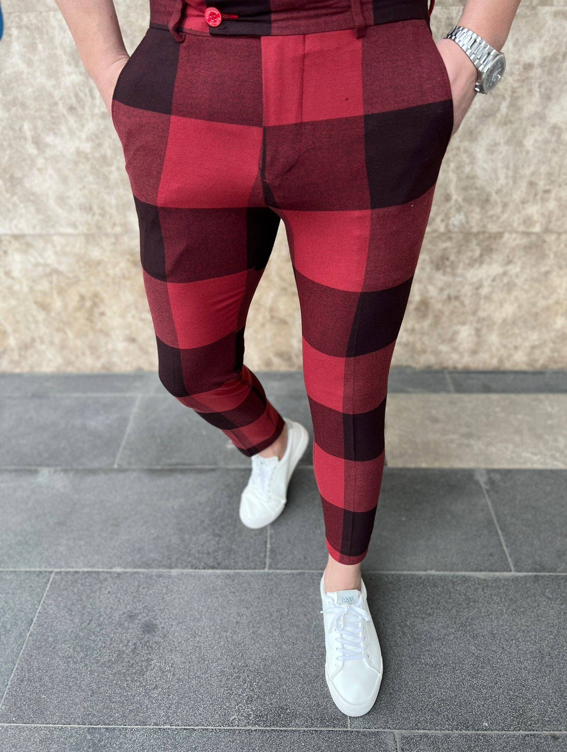 Men Plaid Fancy Pants Shipping From TEXAS. Gentlemen Pants - Etsy