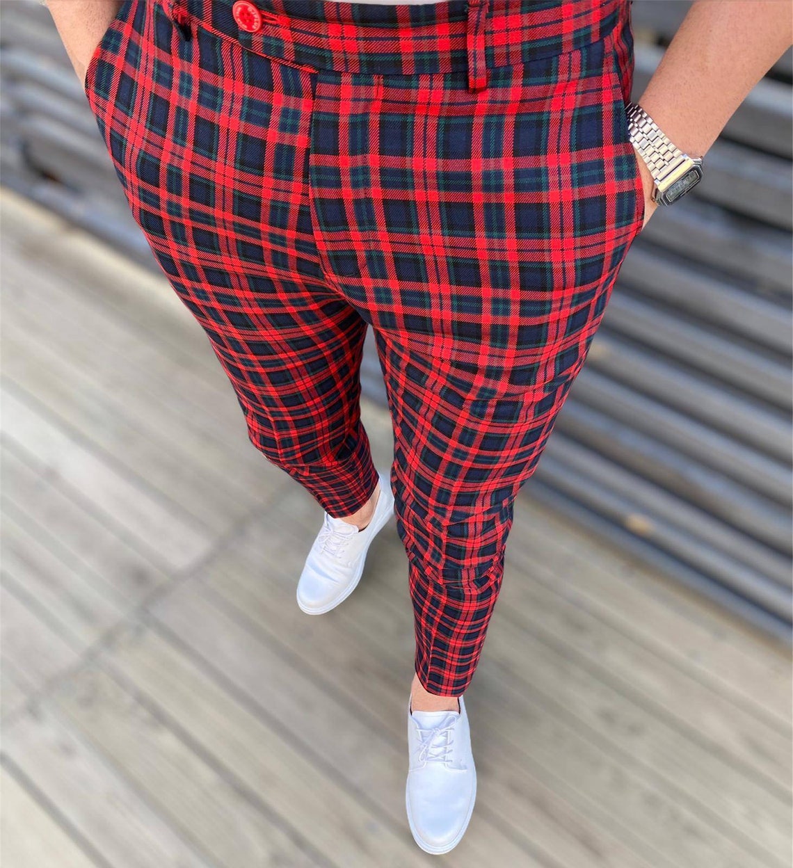 Men Fancy Pants, Shipping From TEXAS. Gentlemen Pants, Tartan Pants ...