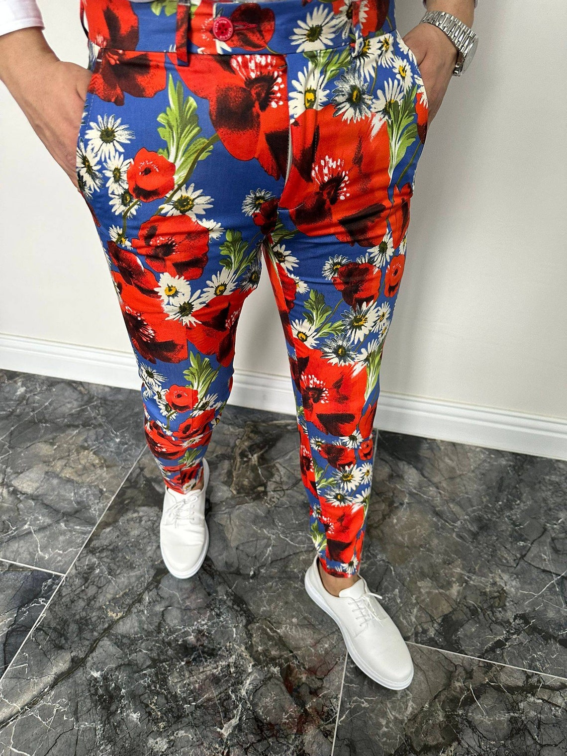Men Plaid Fancy Pants, Shipping From TEXAS. Gentlemen Pants, Tartan ...
