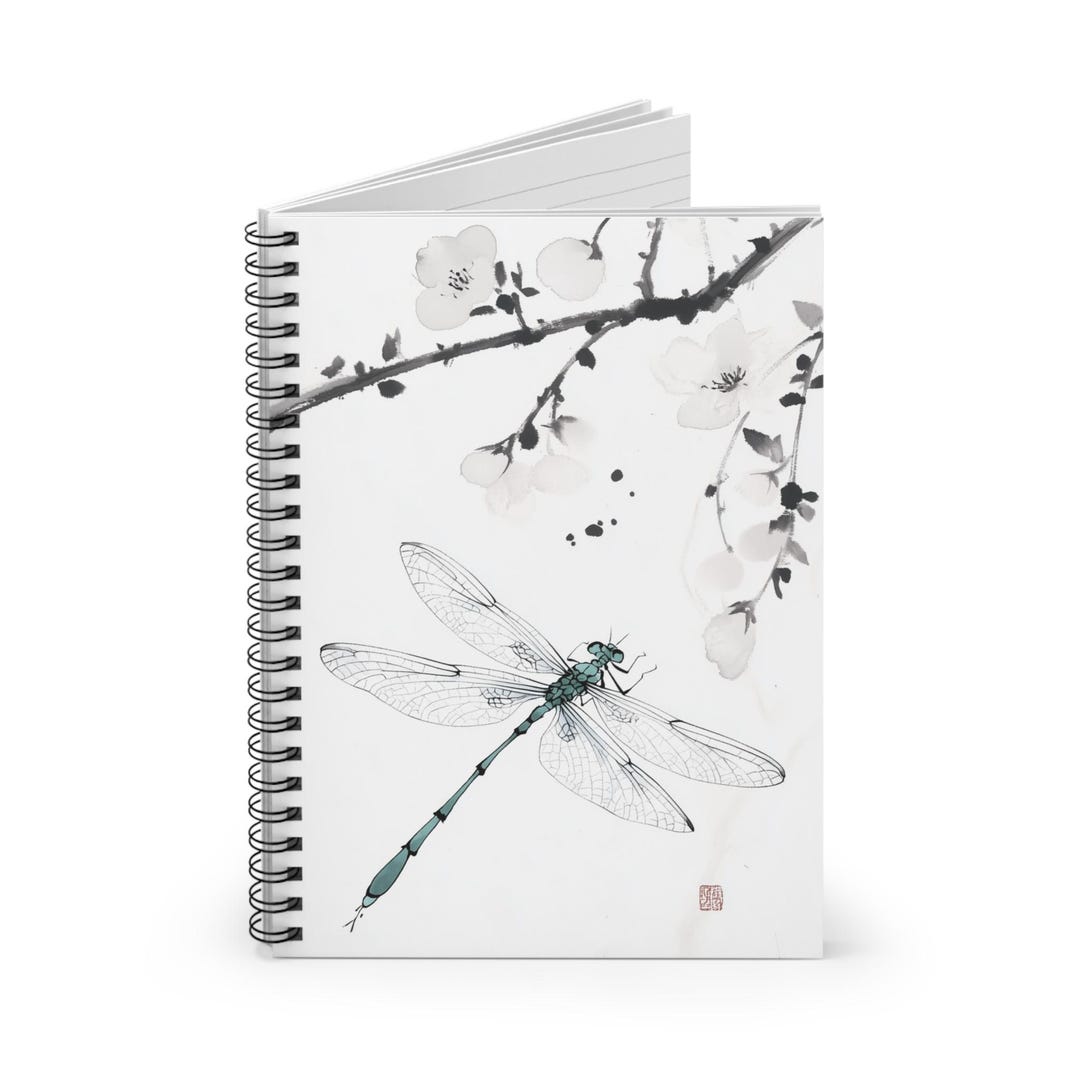 Dragonfly Spiral Notebook - Ruled Line, Journal, Sketchbook, Writing ...