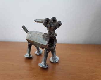 Metal dog sculpture | Etsy