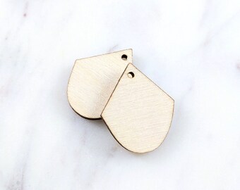 10 Pieces DIY Unfinished Laser Cut Natural Wood Earrings - Etsy