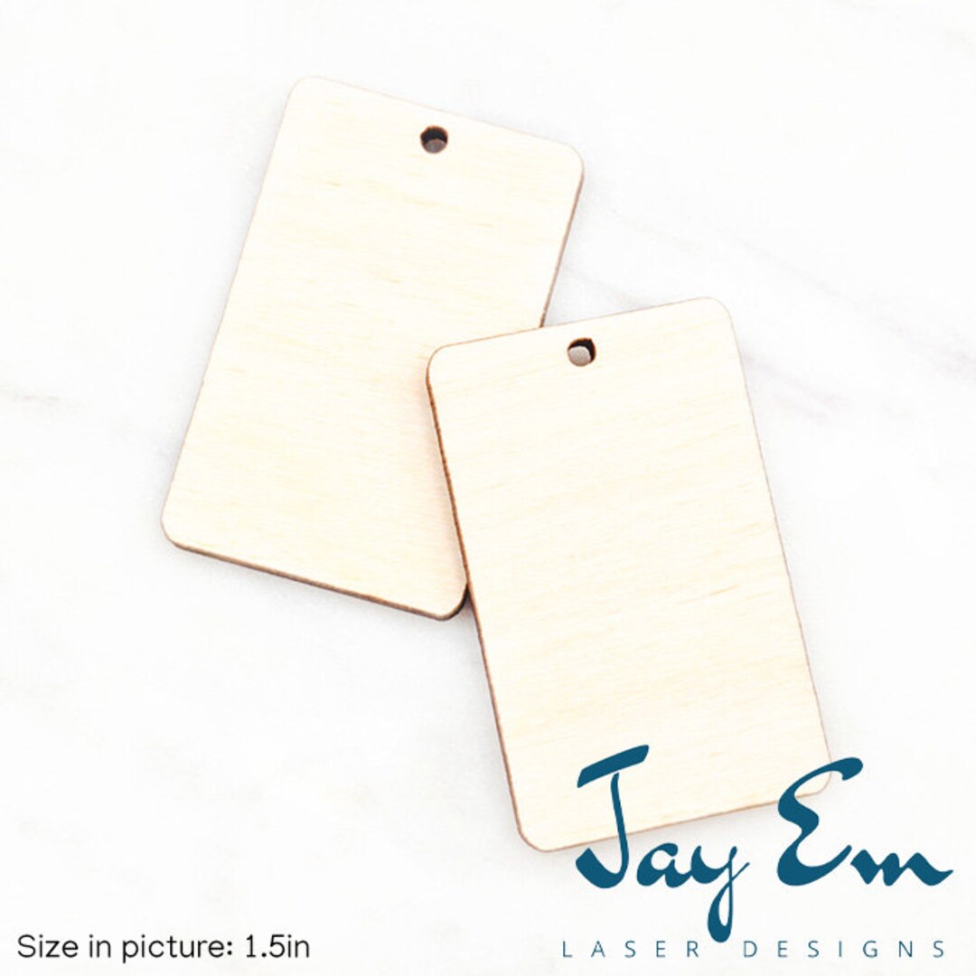 10 Pieces - DIY Unfinished Laser Cut Natural Wood Earrings Blanks ...