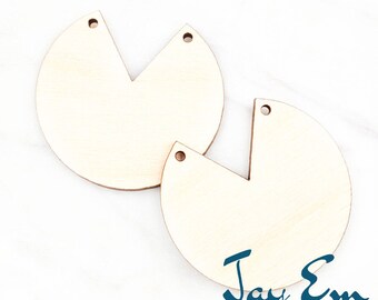 10 Pieces DIY Unfinished Laser Cut Natural Wood Earrings Blanks Wood ...