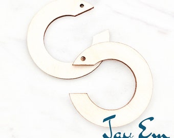 10 Pieces DIY Unfinished Laser Cut Natural Wood Earrings Blanks Wood ...