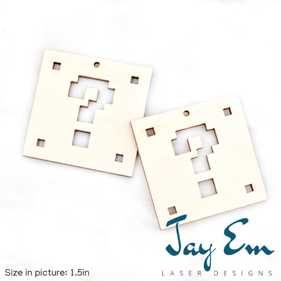 10 Pieces - DIY Unfinished Laser Cut Natural Wood Earrings Blanks ...