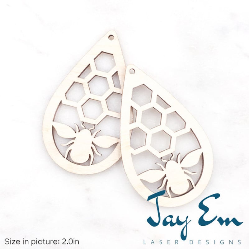 Wood Bee Earring Blanks - Etsy