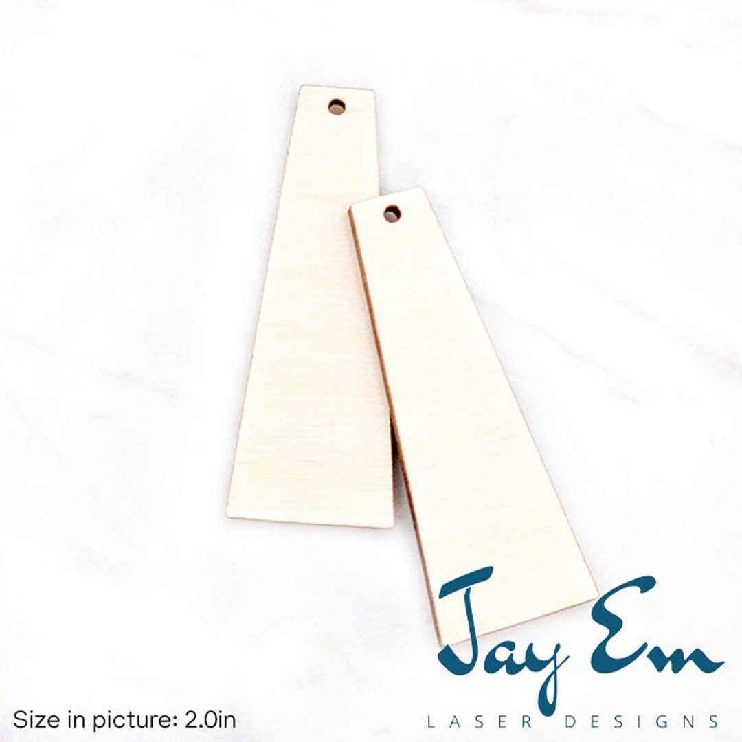 10 Pieces - DIY Unfinished Laser Cut Natural Wood Earrings Blanks ...