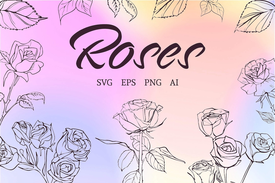 Rose SVG Bundle, Roses Svg, Rose PNG Designs, Floral Svg Bundle, Flower ...