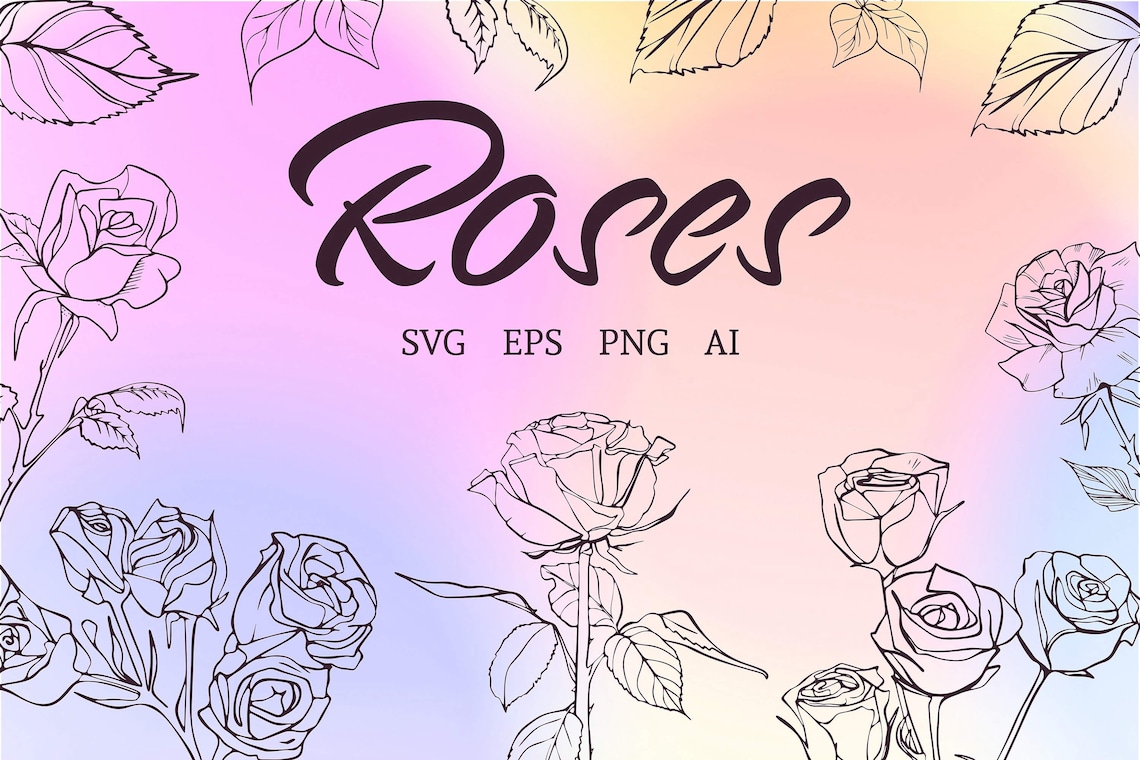 Rose SVG Bundle Roses Svg Rose PNG Designs Floral Svg - Etsy