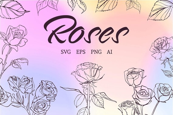 Rose SVG Bundle Roses Svg Rose PNG Designs Floral Svg - Etsy