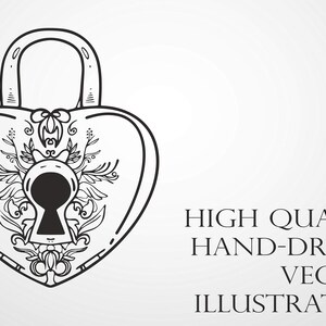Vintage Padlocks SVG Bundle, Heart Lock SVG, Doodle Padlock Clipart PNG ...