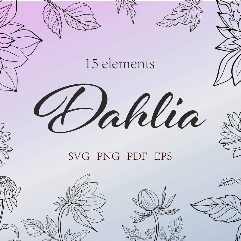 Botanical Dahlia Print - Etsy