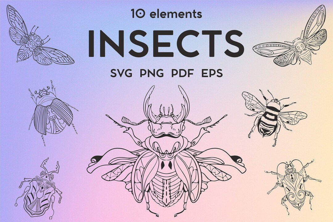 Bugs SVG Bundle, Insect SVG Clipart, Bug Vector Art, Vector Bugs for ...