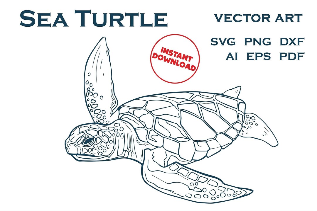 Sea Turtle SVG, Ocean Animals SVG, Sea Turtle PNG Art, Sea Turtle ...