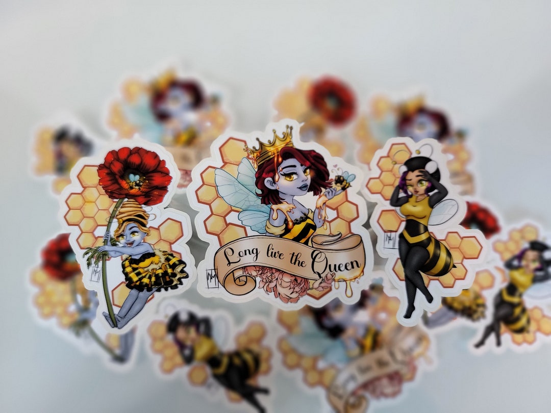 Long Live the Queen Bee Sticker Bundle, Cute Bee Girls - Etsy