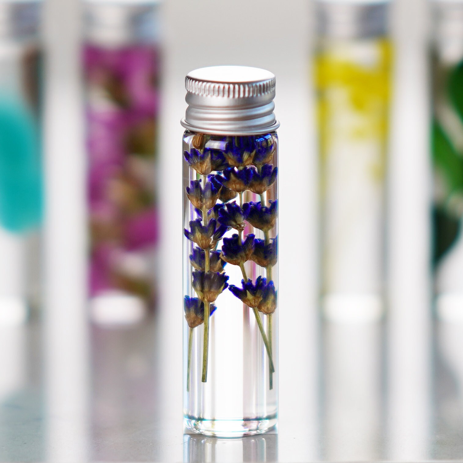 Set of 4 mini herbarium bottles Mother's Day gift | Etsy